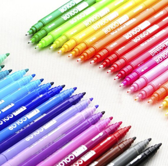 Twin Tip color fluorescence pen lovely fine marking pen | Etsy