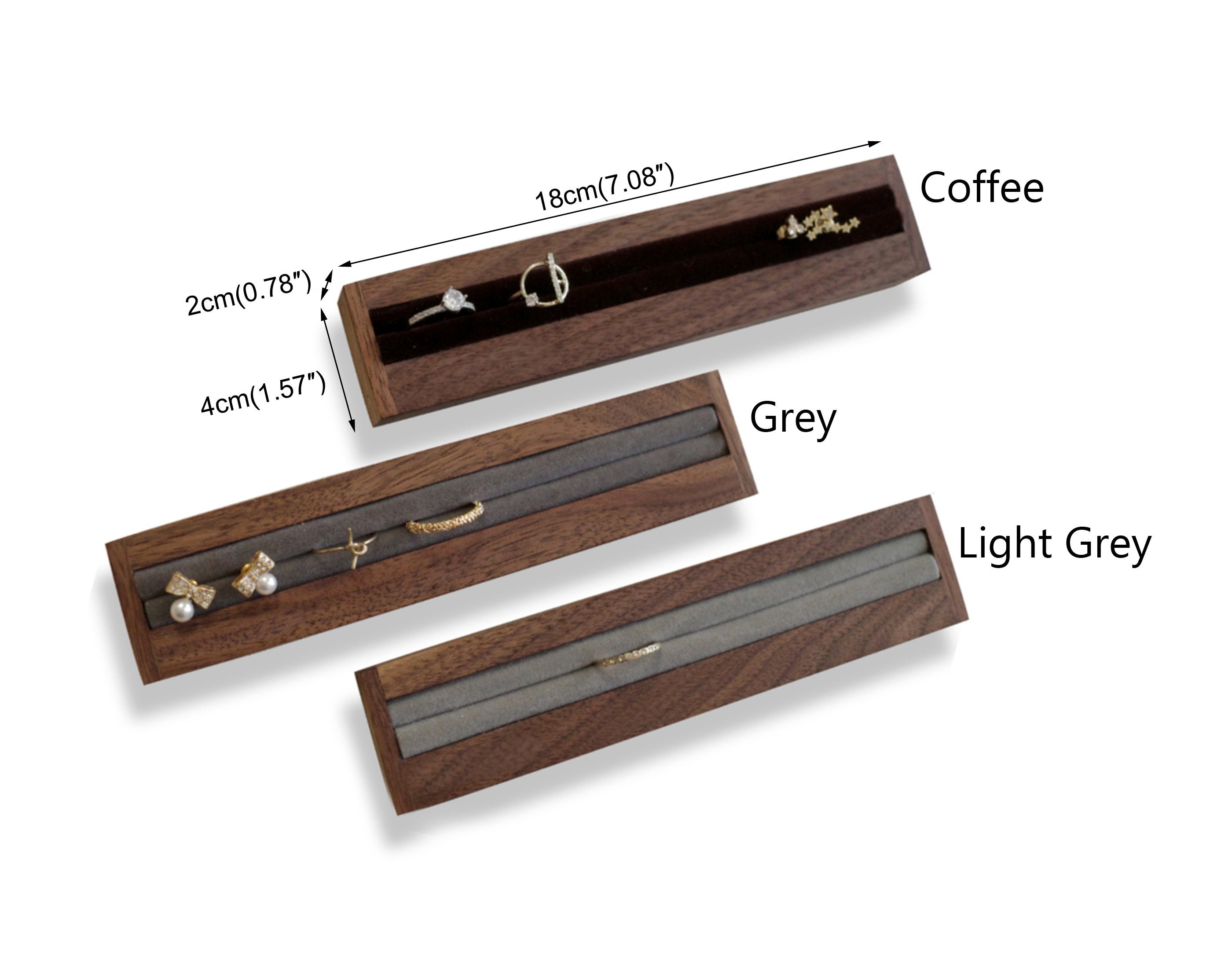 Black walnut ring display jewelry organizer stand ring | Etsy