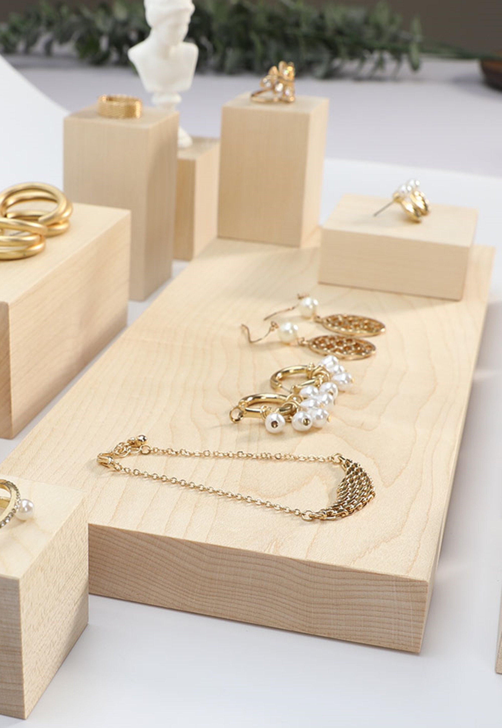 Wood Square Jewelry Display Wood Jewelry Organizer Stand | Etsy