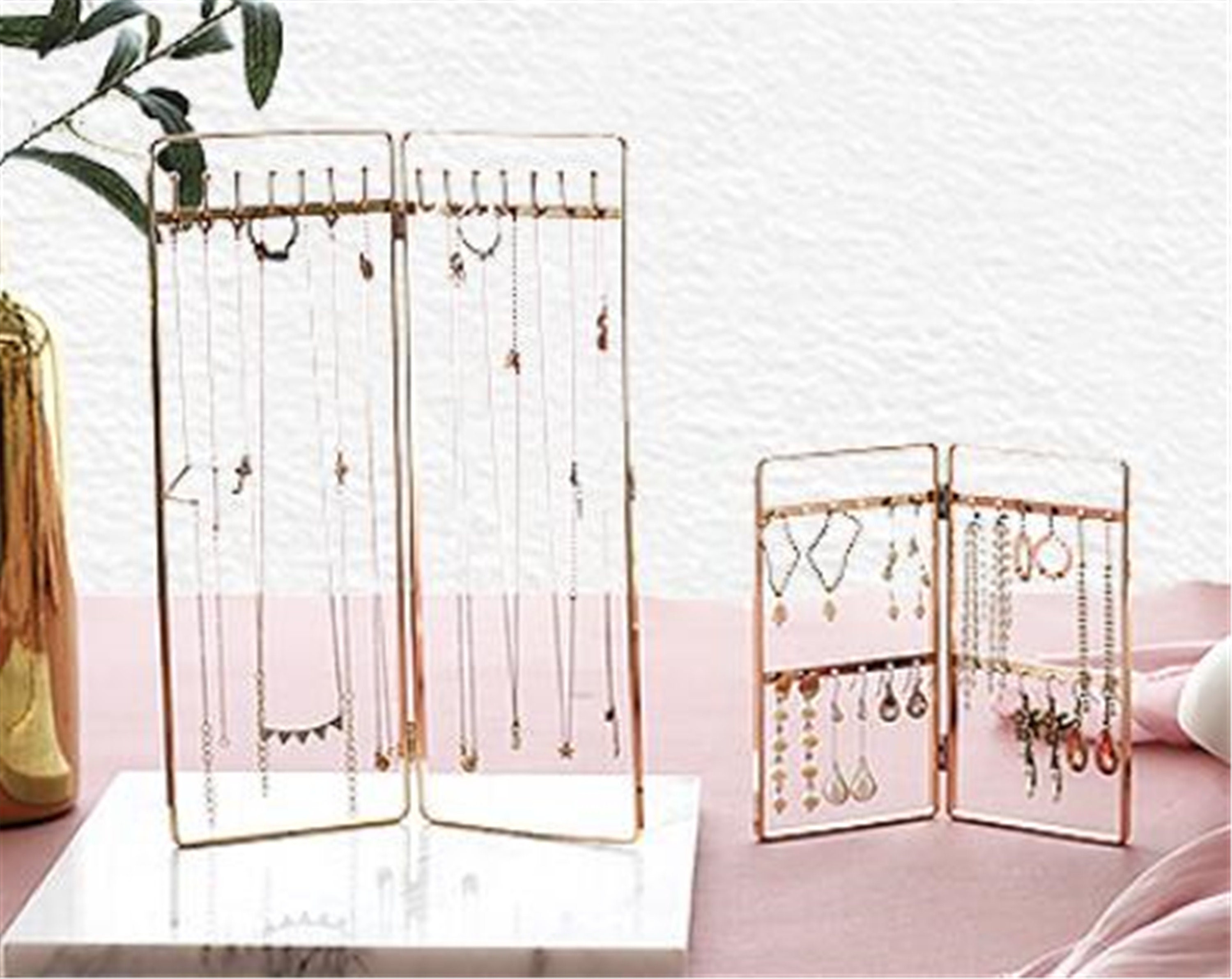 Gold earring display gold necklace display gold jewelry | Etsy