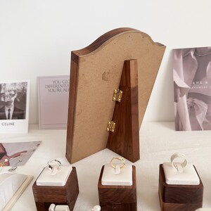 Walnut Wood Earring Display, Earring Holder, Wood Earring Display ...