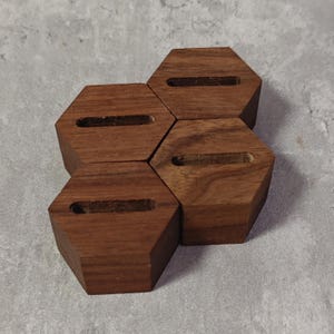 Walnut Ring Display, Wooden Jewelry Organizer Stand, Ring Stand Holder ...