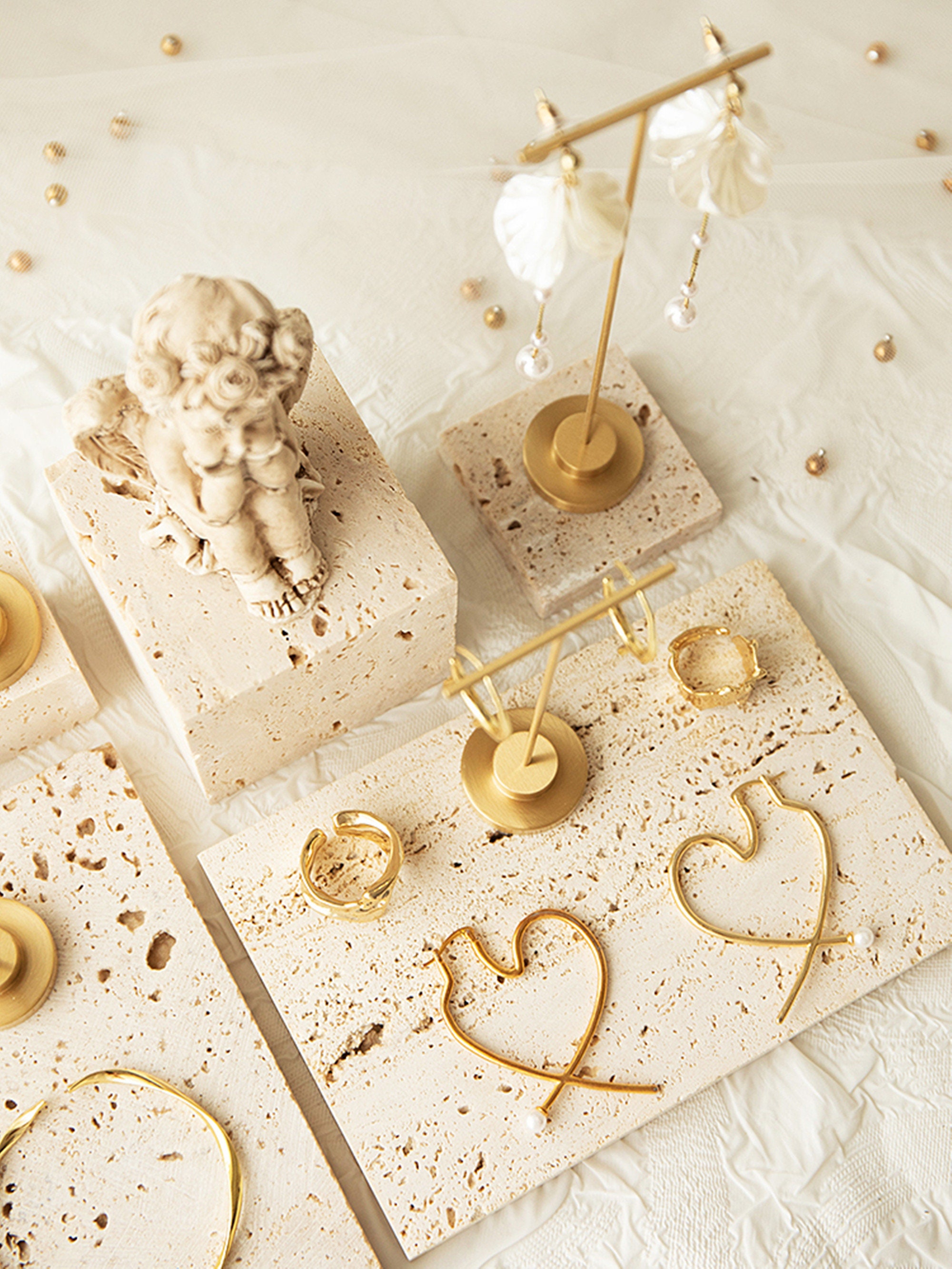 Stone Jewelry Display, Gold Earring Display, T-bar Earring Stand ...