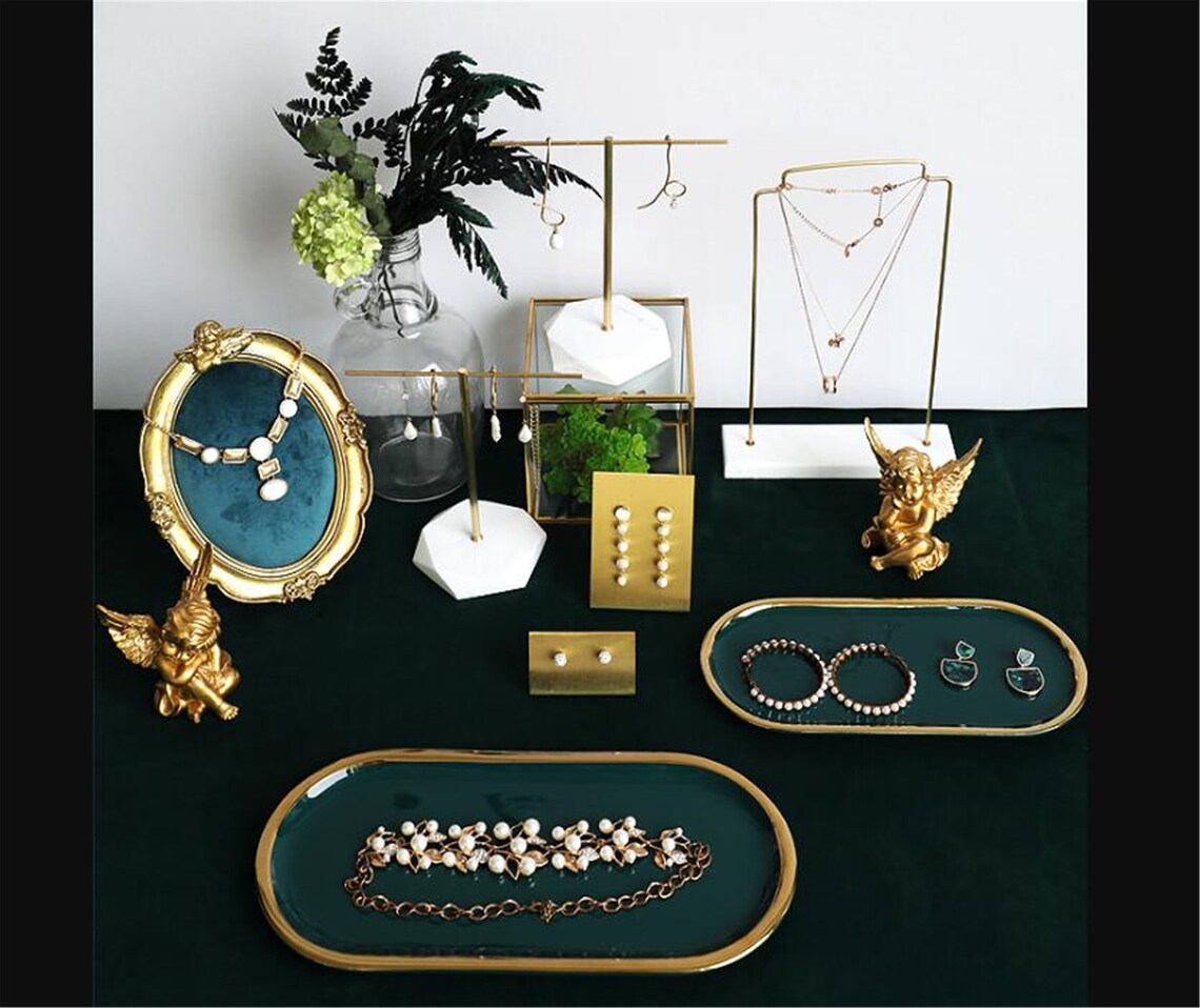 Green Jewelry Display White Jewelry Organizer Stand Bracelet - Etsy