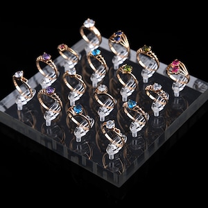 Acrylic Ring Display, Acrylic Jewelry Display, Ring Stand Holder DS1493 ...