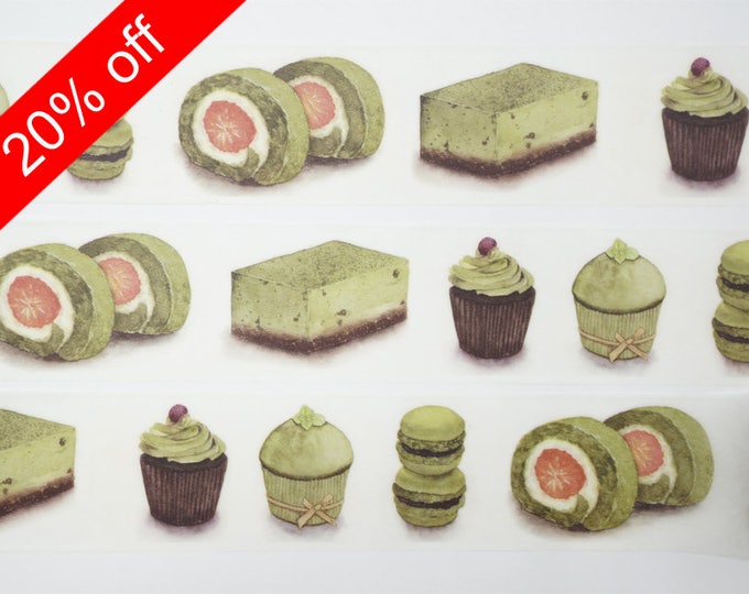 Matcha Cake Limited Edition Washi Tape/deco Masking Tape/planner ...
