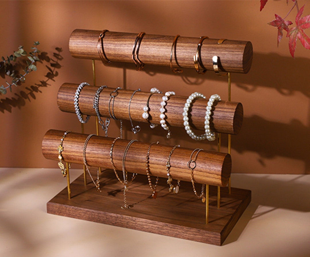 Walnut Wood Display, T-BAR Watch/bracelet Display, Jewelry Display ...