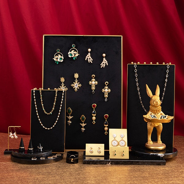 Black Velvet Earring Display Stand - Etsy