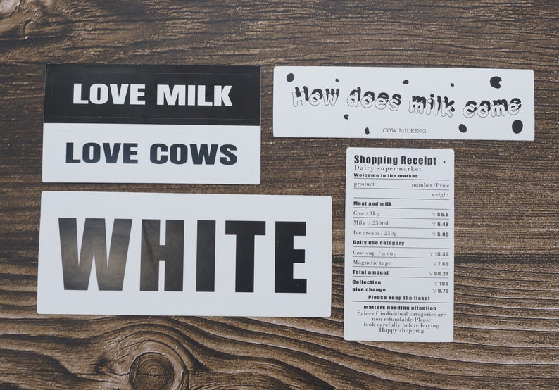 Cow and milk Sticker Set Stickers Pack Decorative sticker | Etsy