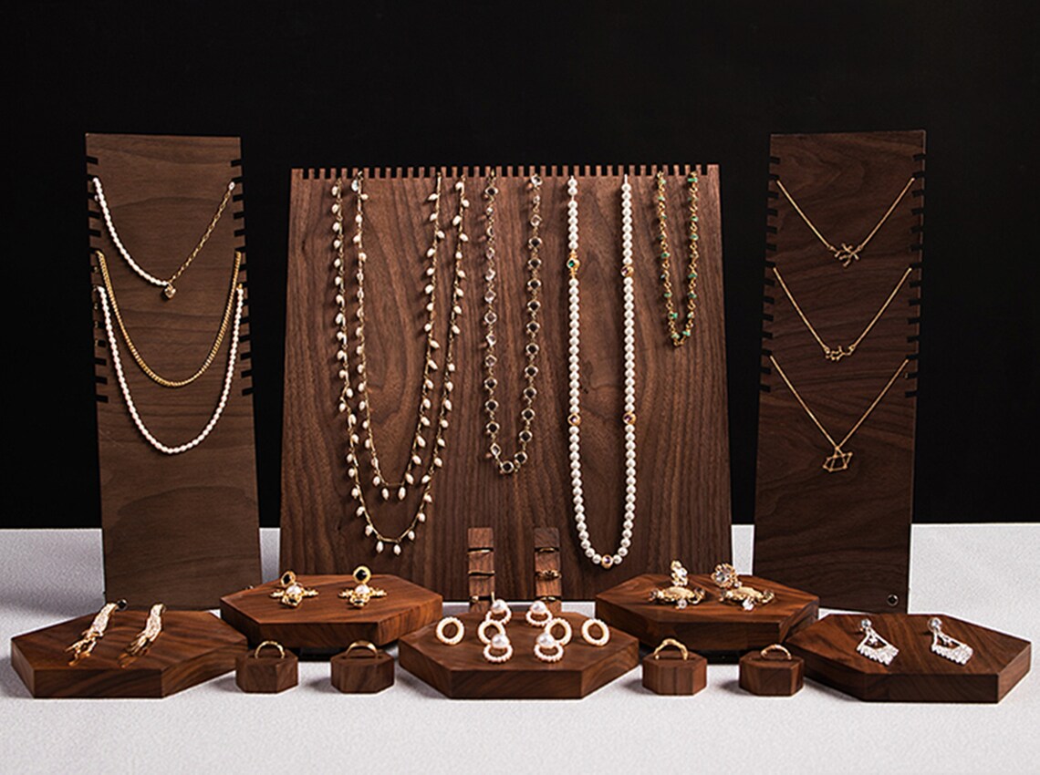 Walnut Wood Necklace Holder Necklace Stand Pendant Stand | Etsy