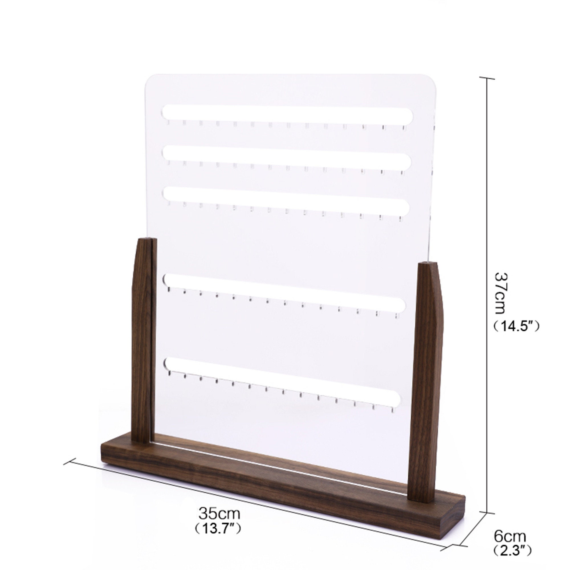 Walnut wood earring display earring holder wood earring | Etsy