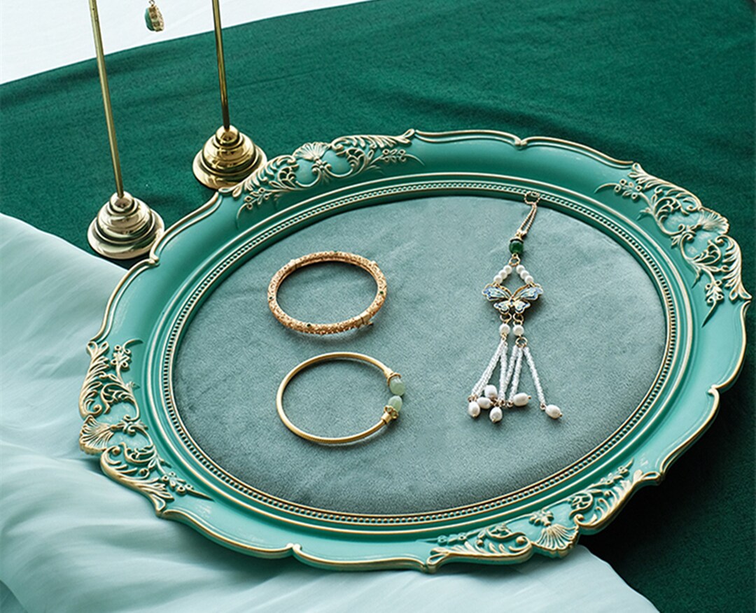 Velvet Jewelry Display Trayellipse Oval Shaped Jewelry - Etsy