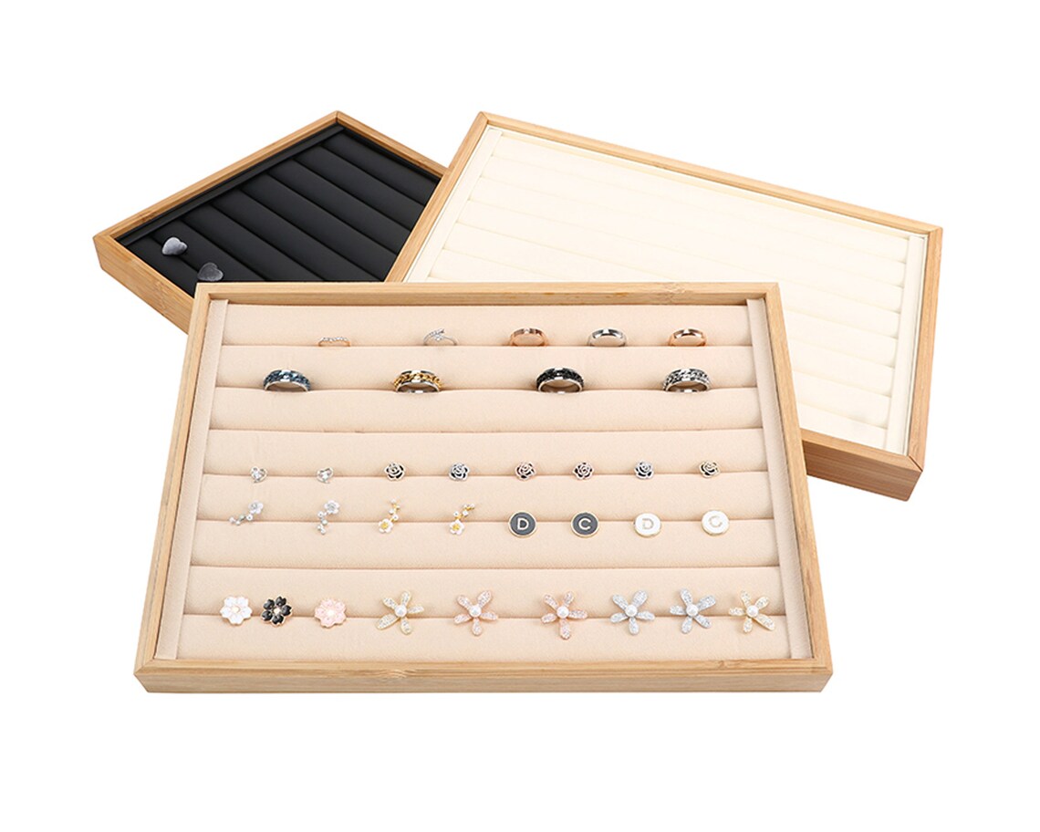 Large Bamboo Ring Display Ring Organizer Stand Ring Stand - Etsy