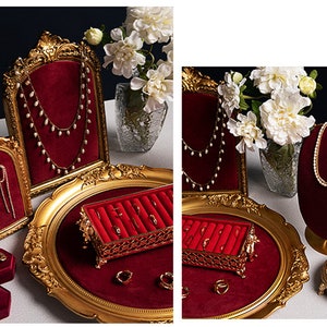 Red Jewelry Display Frame, Necklace Display Stand, Earring Display ...