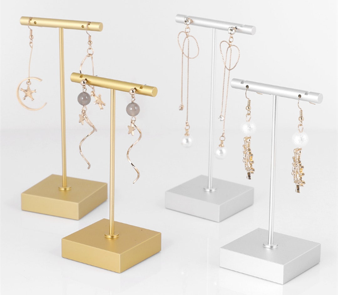 T-bar Earring Stand, Gold Earring Display, Sliver Earring Displays ...