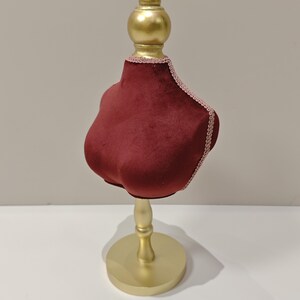 Red Velvet Necklace Bust, Necklace Stand Holder, Necklace Display,red ...