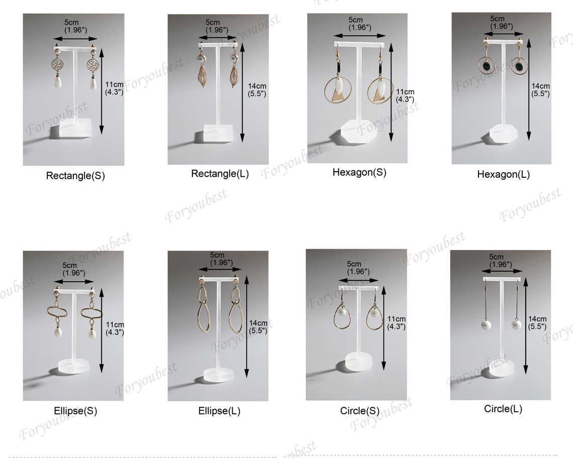 T-bar Frosted Acrylic Earring Stand, Acrylic Jewelry Display, Acrylic ...
