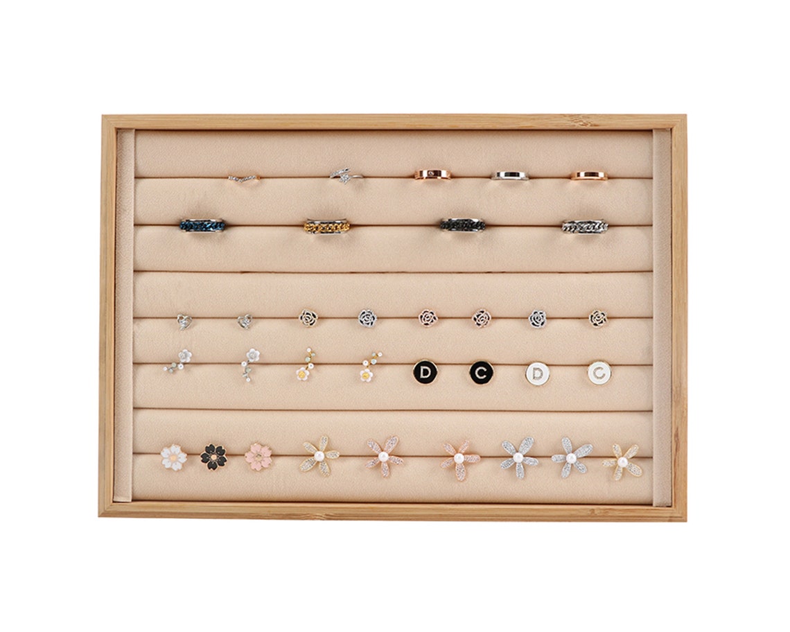 Large Bamboo Ring Display Ring Organizer Stand Ring Stand - Etsy