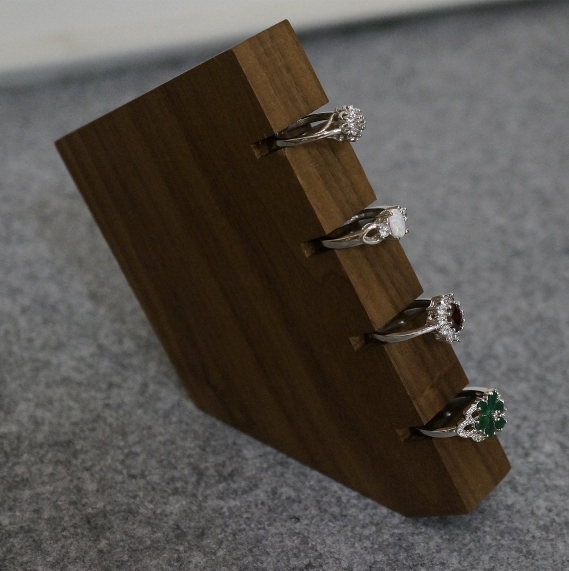 Walnut Wood Jewelry Display Wooden Jewelry Organizer Stand - Etsy