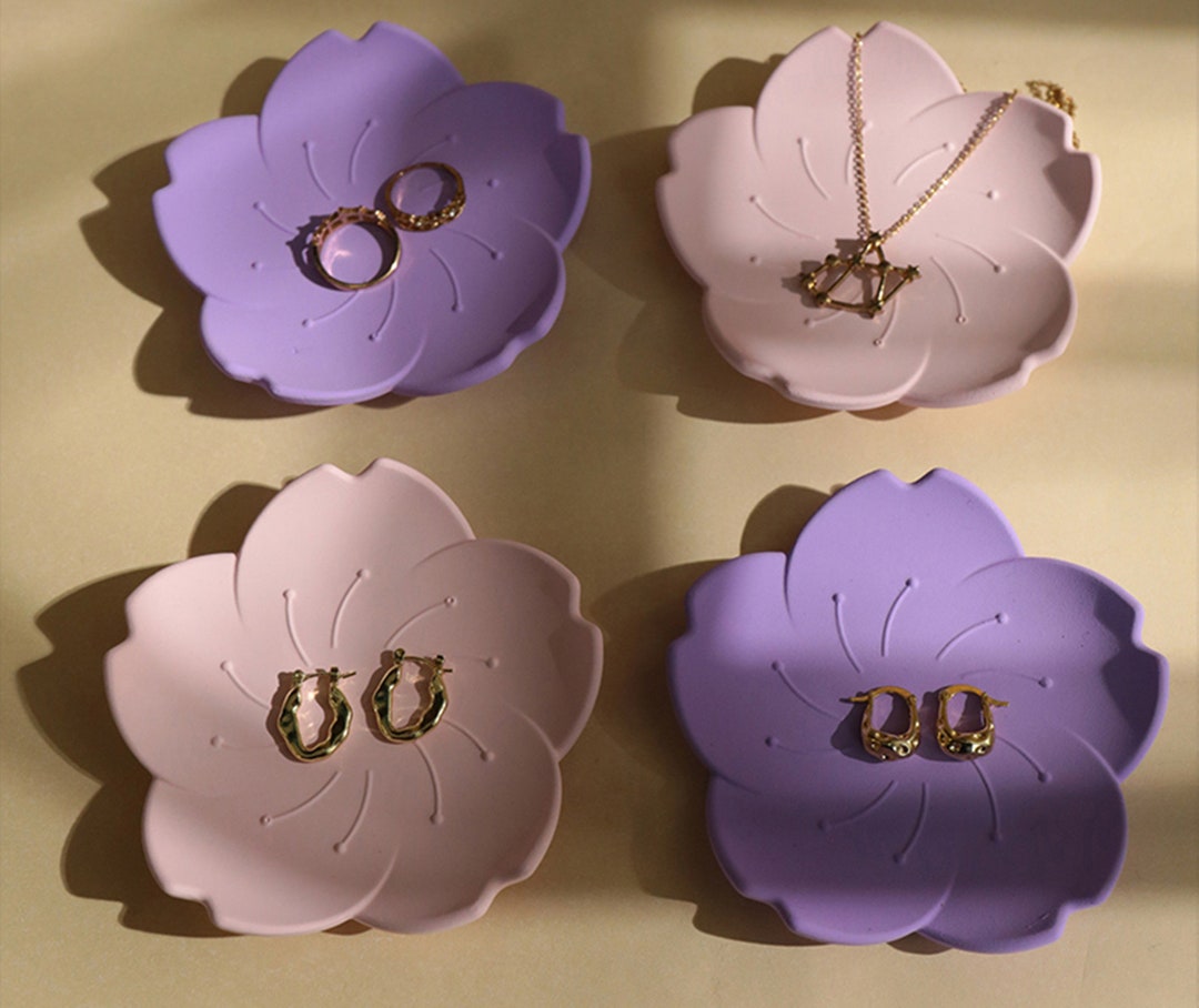 Gypsum Cherry Blossoms Tray, Gypsum Display, Pink Jewelry Display ...