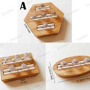 Ash Wood Ring Display, Jewelry Organizer Stand, Ring Stand Holder ...