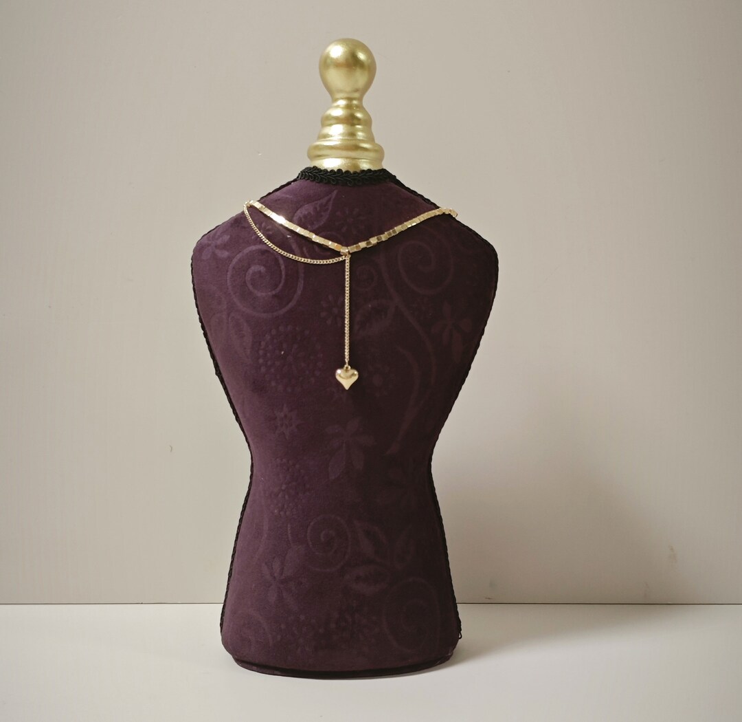 Purple Mannequin Jewellery Display, Necklace Bust, Necklace Display ...