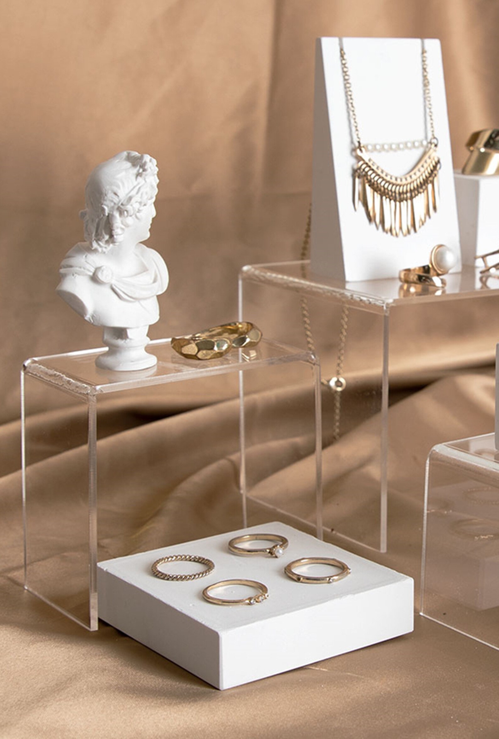 Clear Acrylic Jewelry Display Jewelry Display Tray White | Etsy