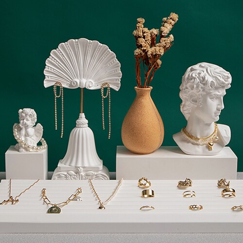 Gypsum Jewelay Display White Jewelry Organizer Stand White | Etsy