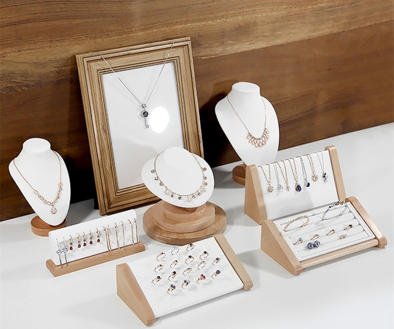 White Wood Jewelry Display White Ring Display Ring Organizer - Etsy