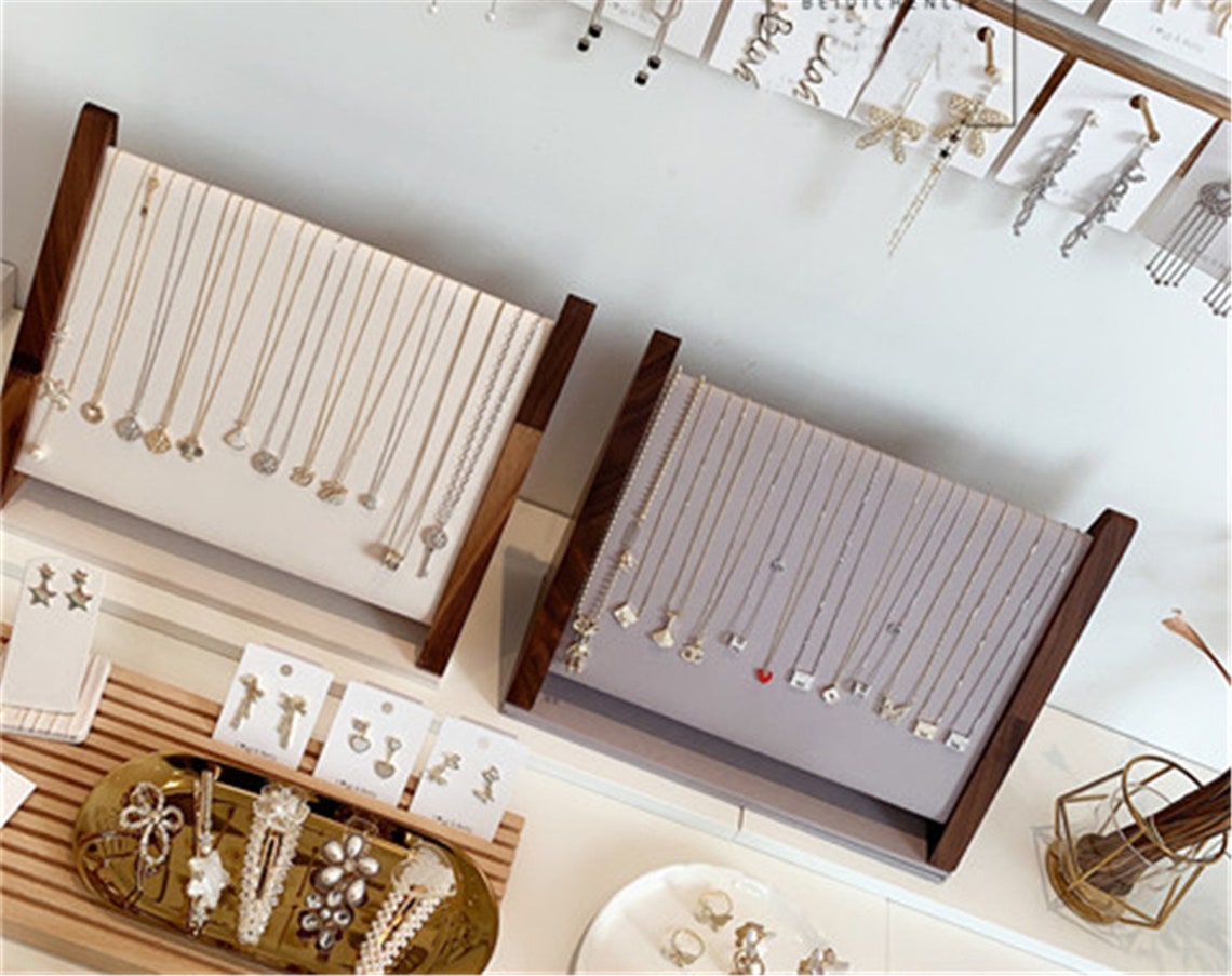 Walnut Necklace Stand Pendant Stand Necklace Holder DS1221 - Etsy