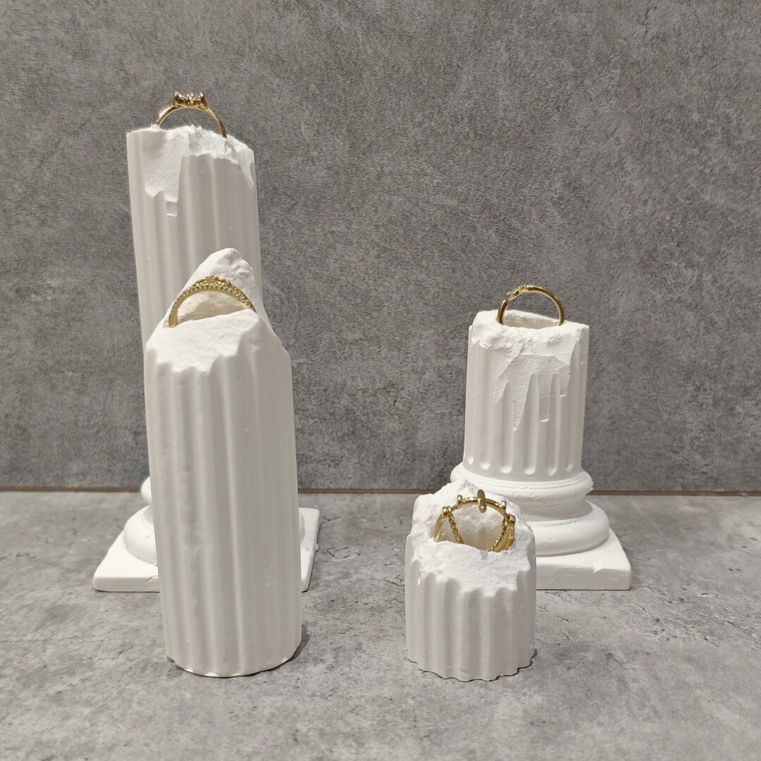 Gypsum Ring Display, Ring Stand Holder, White Ring Display, Wedding ...