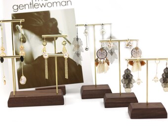 Walnut Wood Jewelry Display Wooden Jewelry Organizer Stand | Etsy