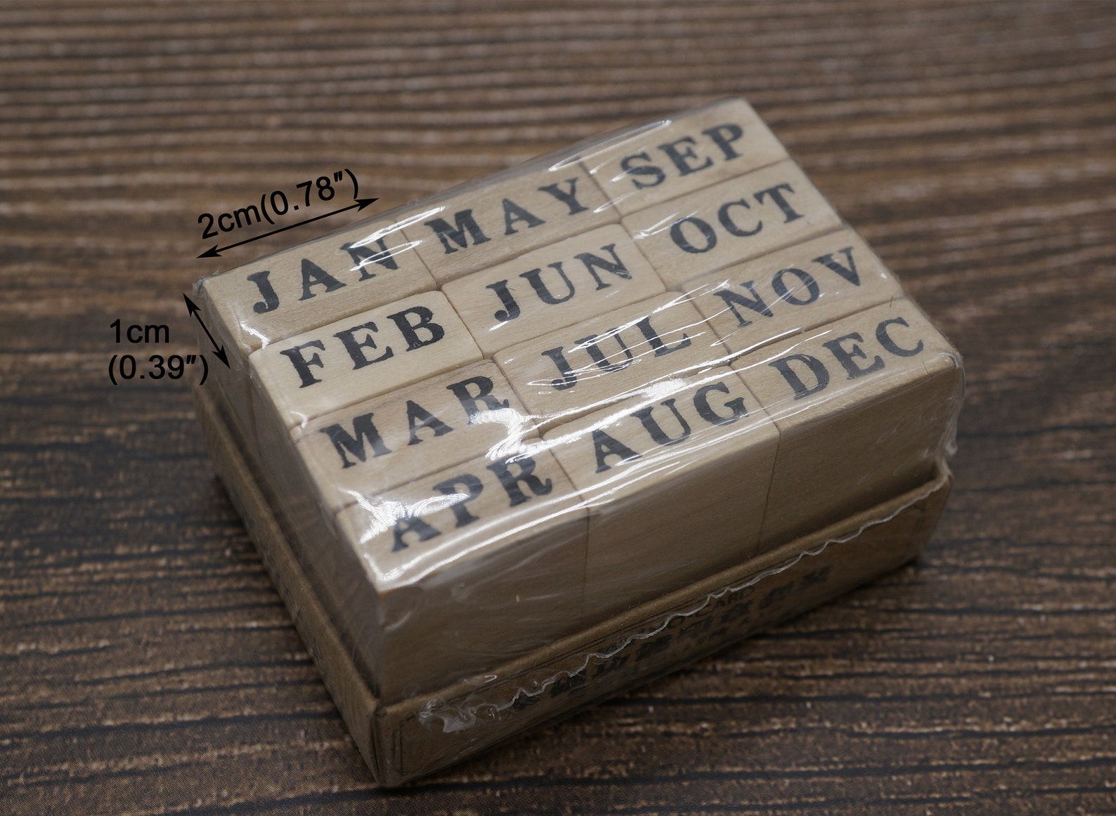 Month Wooden Rubber Stamp for DIY Paper Artscrapbook Deco | Etsy