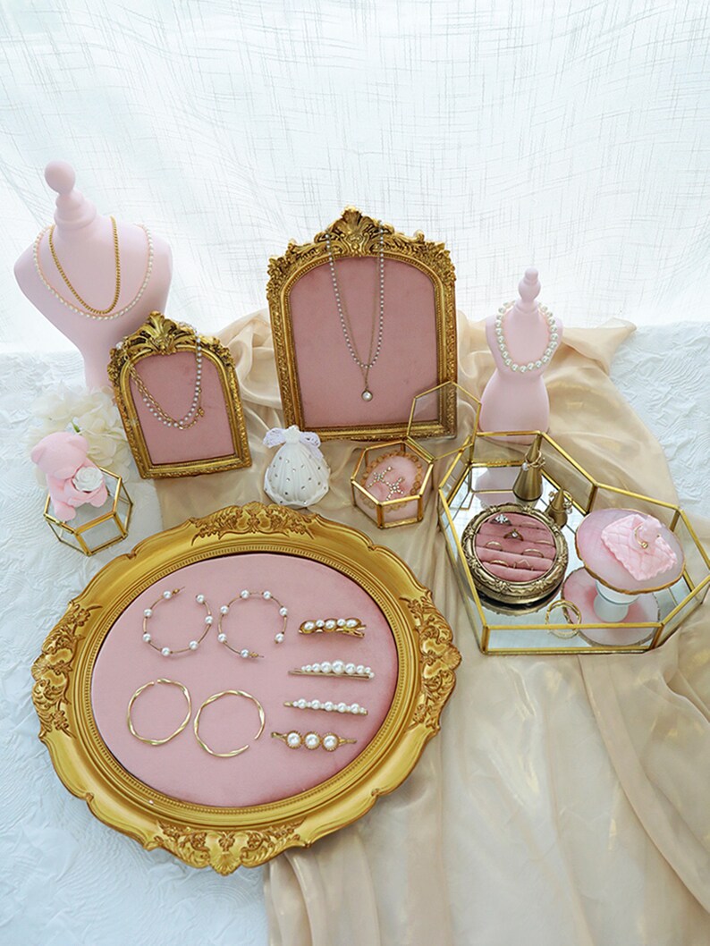 Pink Jewelry Display Frame Necklace Display Stand Earring - Etsy