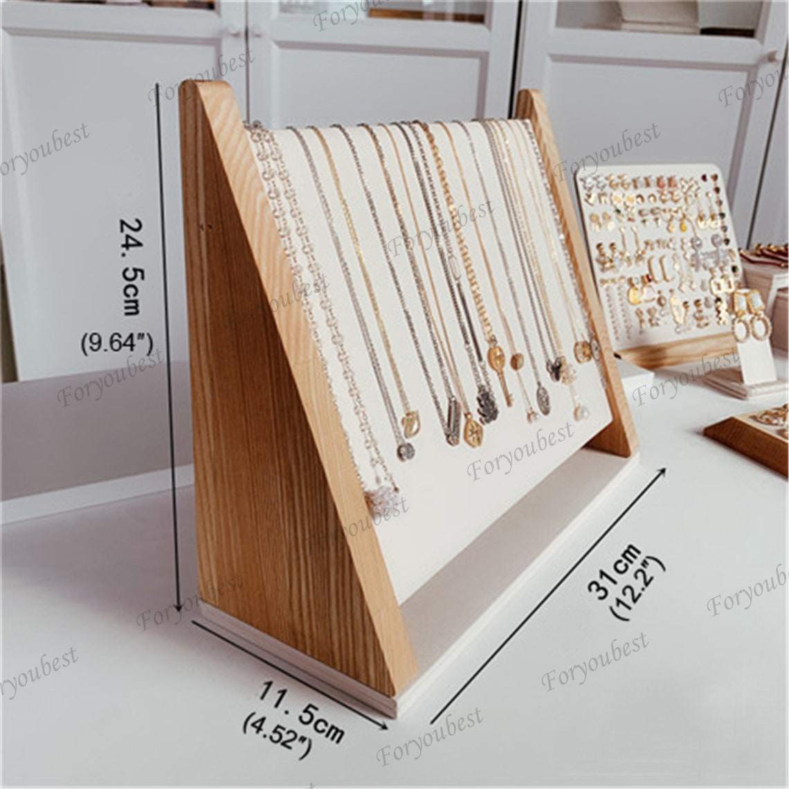Wood Necklace Stand Pendant Stand Necklace Holder DS1197 - Etsy