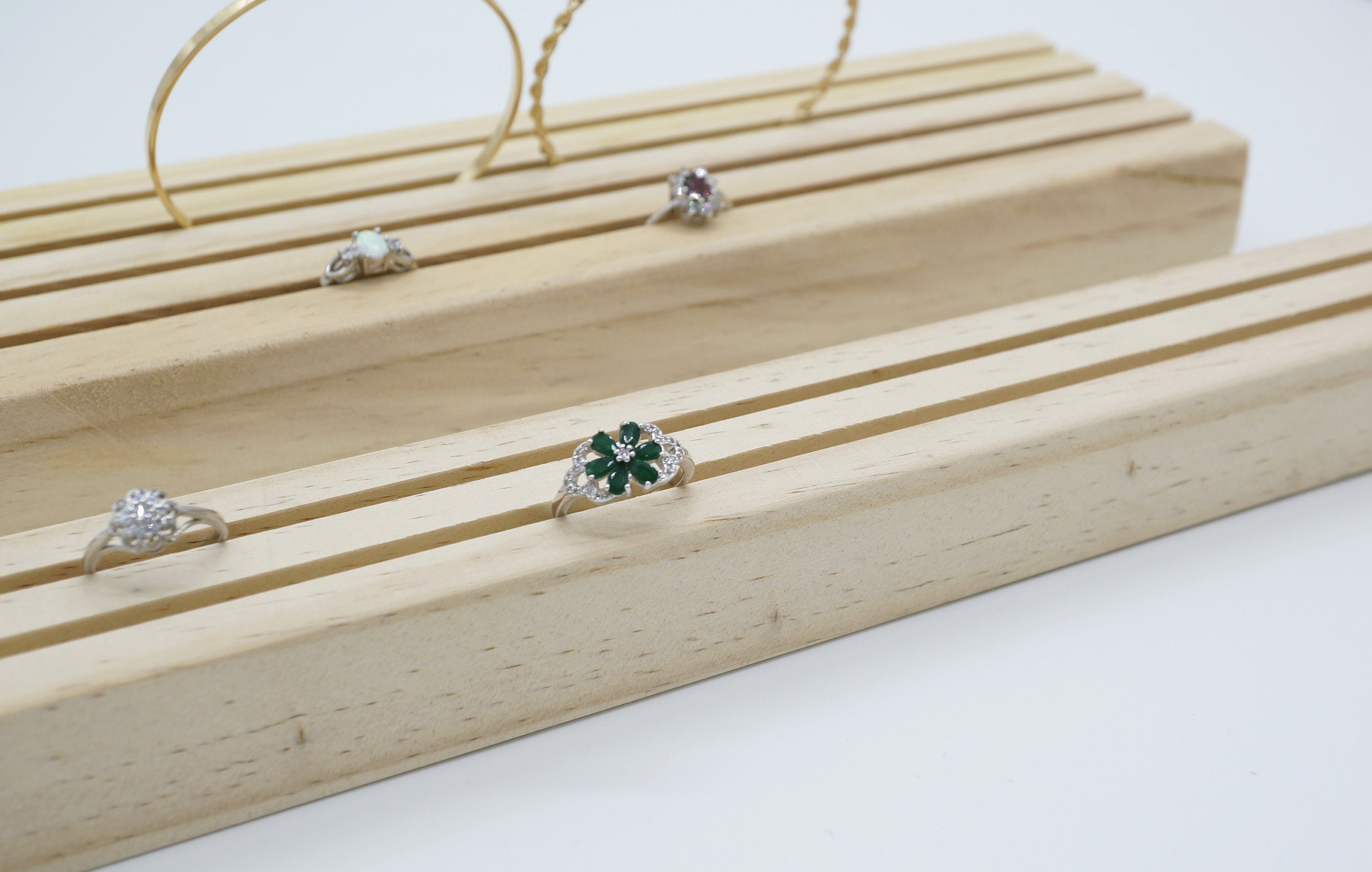 Wood Ring Display Wooden Jewelry Organizer Stand Ring Stand | Etsy