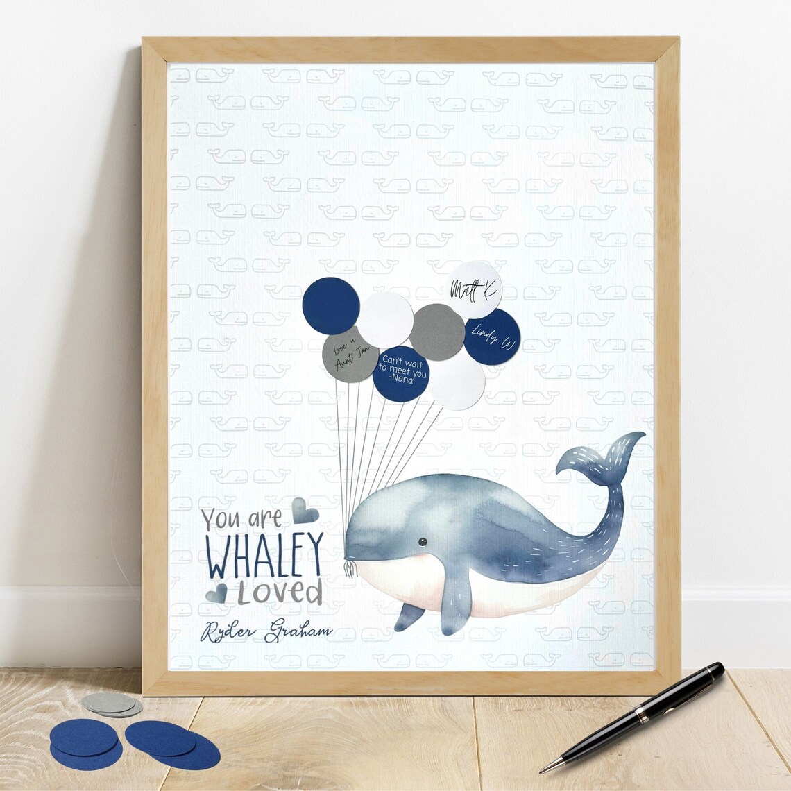 Whaley Loved Baby Shower Decor, Nautical Baby Shower Decorations, Whale ...