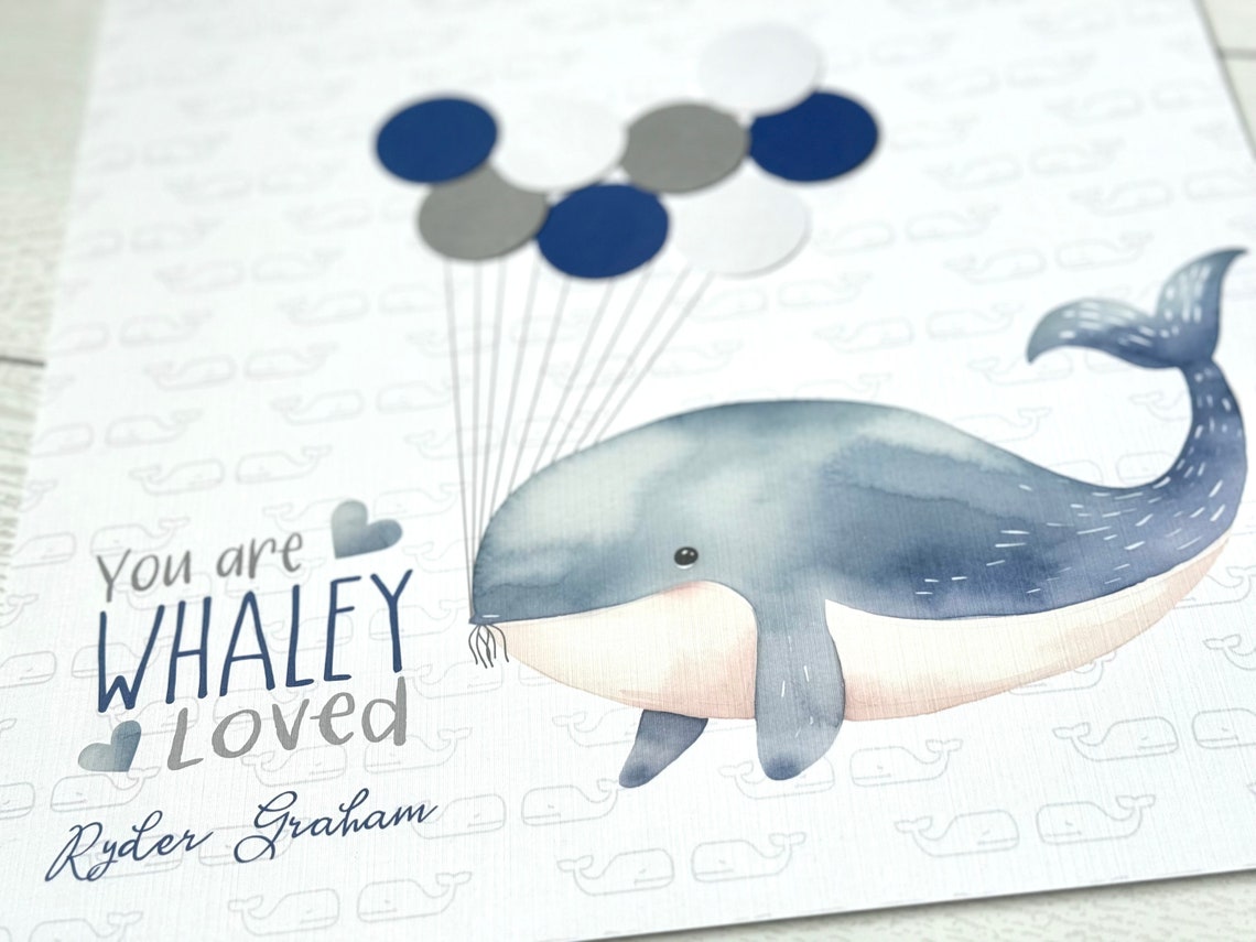 Whaley Loved Baby Shower Decor, Nautical Baby Shower Decorations, Whale ...