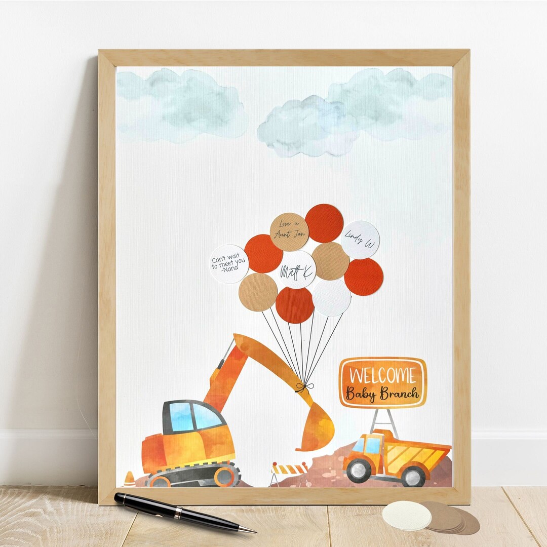 Construction Baby Shower, Boy Baby Shower Decorations, Construction ...