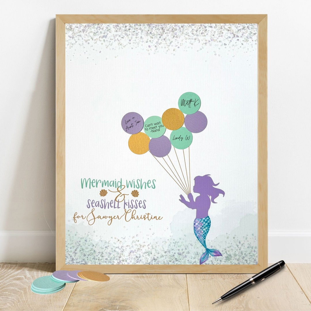 Mermaid Baby Shower Mermaid Baby Shower Decorations Mermaid Birthday ...