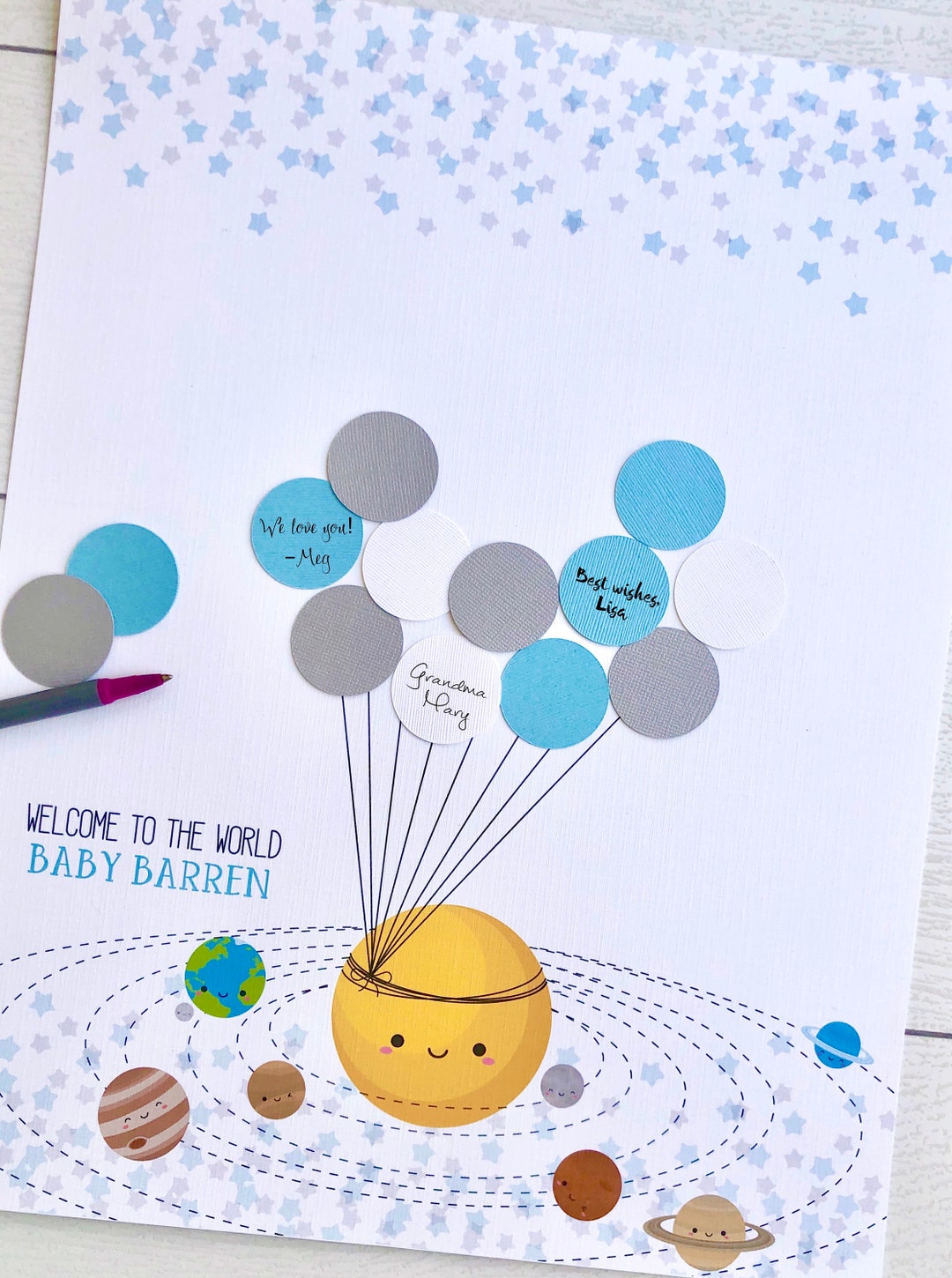 Outer Space Shower Decor Space Baby Shower Decor Planets - Etsy