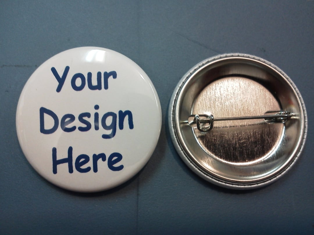 100 Full Color Custom 2 1/4 Pin Back Buttons Badges Logo Birthday ...