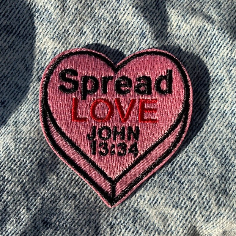 Spread Love Iron-on Patch John 13:34 Size 2x2 - Etsy