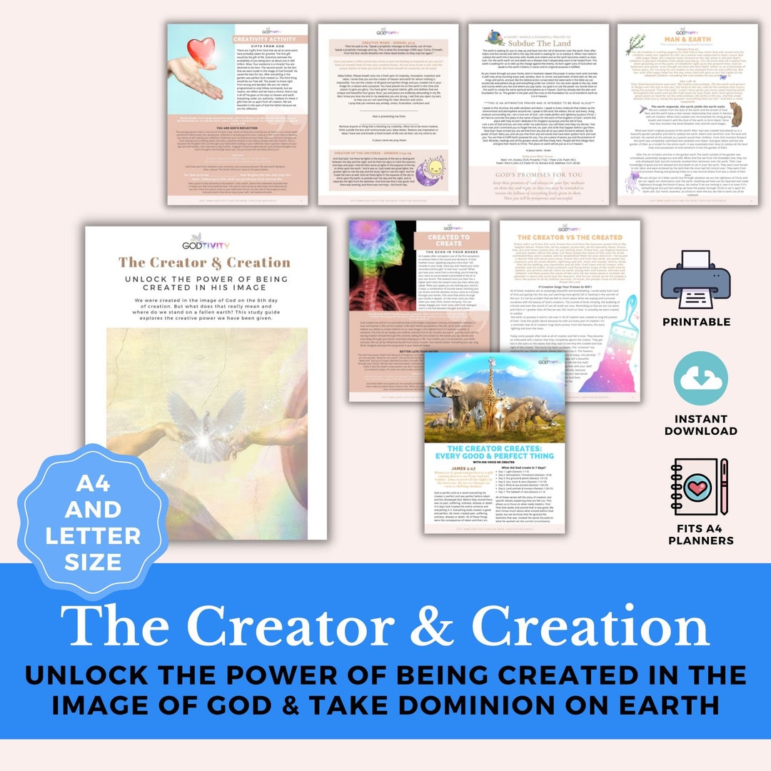 The Creator, Creation & the Created | Created to Create Bible Study ...