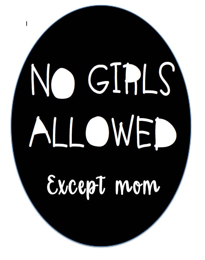 No Girls Allowed Sign, Digital Printable, Kids Room, Fort, Play Room ...