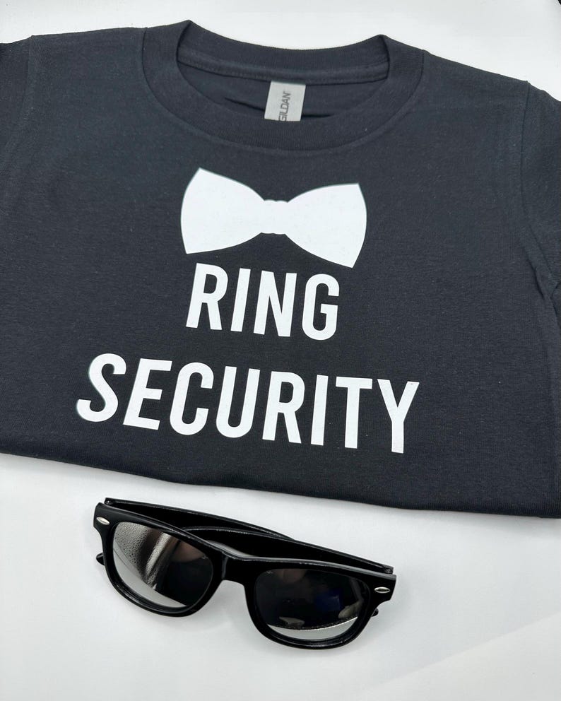 Ring Security Shirt, Ring Bearer Gift, Bridal Party Shirt, Boy Wedding ...