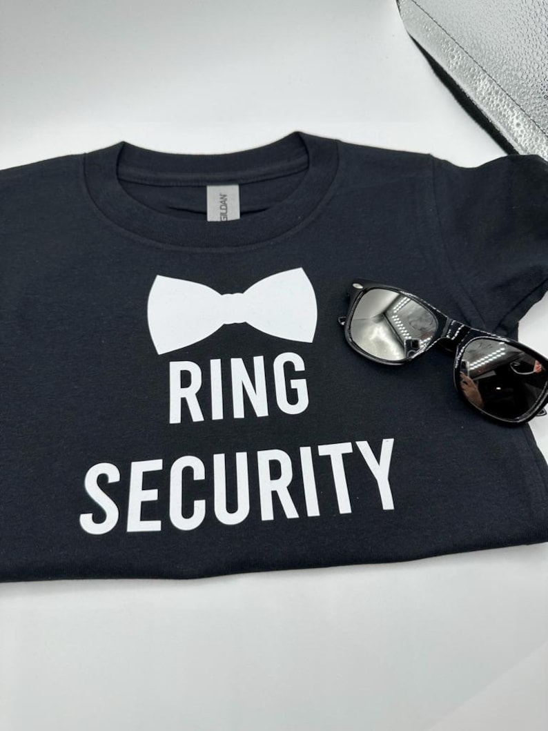 Ring Security Shirt, Ring Bearer Gift, Bridal Party Shirt, Boy Wedding ...