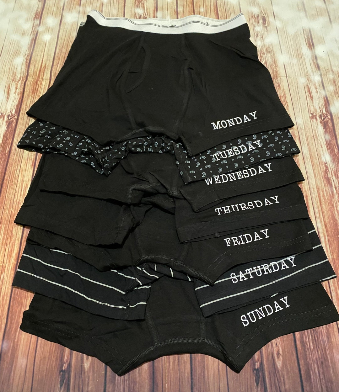Mens Day of the Week Underwear, Adult Mens Boxer Briefs, Jours De La ...