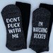 Dont Puck With Me Im Watching Hockey Mens Socks, Custom, Toronto Maple ...