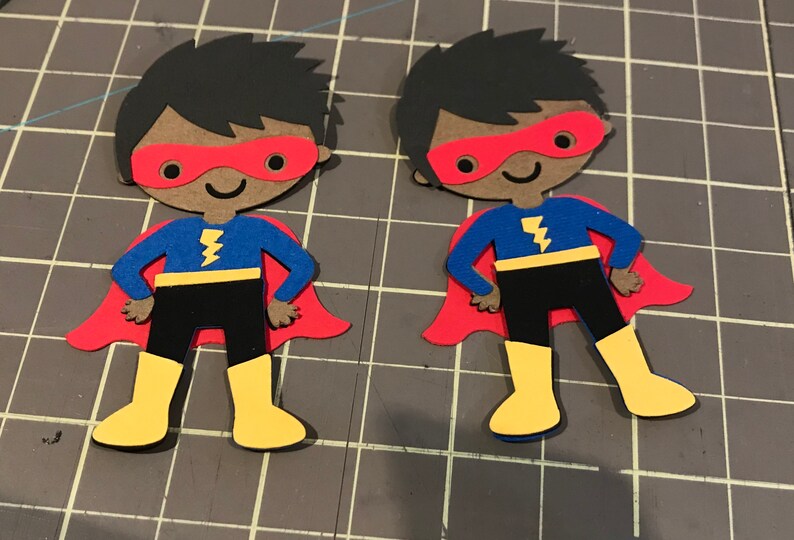 Superhero cut outs die cuts scrapbooking banner making | Etsy